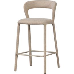 Woood Barhocker &raquo;Noble mit Fu&szlig;st&uuml;tze und vollst&auml;ndig gepolstertem B 48 x T 52 x H 95 cm&laquo; Gewebebezug, Belastbarkeit 150 kg, hohe Verschlei&szlig;festigkeit 