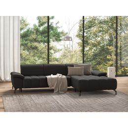Sit & More sit&more Ecksofa &raquo;Cool L-Form&laquo; wahlweise mit Kopfteilverstellung und Vorziehsitz, motorisch grau B/H/T: 290cm x 79cm x 185cm, Luxus-Microfaser 