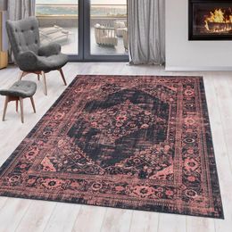 Ayyildiz Teppiche Teppich &raquo;FIESTA 4301 , auch als L&auml;ufer&laquo; rechteckig 6 mm H&ouml;he pflegeleichtes Flachgewebe, moderner Vintage, Orient Optik rot Polyester B : 80cm 1 Stk.,