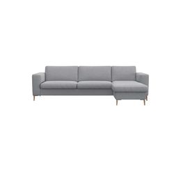 FLEXLUX Ecksofa &raquo;Fiore, super Sitzkomfort durch Kaltschaum im Sitz, L-Form&laquo; breite Armlehnen, Kaltschaum, F&uuml;&szlig;e Alu+ Eiche grau 100% Polyester B/H/T: 