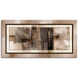 Artland Wandbild &raquo;Quadrate - abstrakt 1&laquo; Muster 1 Stk. tlg. als Alubild, Leinwandbild in verschied. Gr&ouml;&szlig;en gold B/H/T: 60cm x 30cm, Leinwandbild Muster, 1 Stk