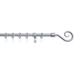GOOD LIFE Gardinenstange &raquo;Mala&laquo; &Oslash; 13 mm 1 l&auml;ufig-l&auml;ufig ausziehbar silber Kunststoff, Metall L: 130cm - 240cm &Oslash; 13mm, 1 l&auml;ufig