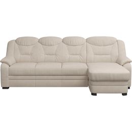 COTTA Ecksofa &raquo;Marcus L-Form&laquo; wahlweise mit Schlaffunktion beige 100% Polyester B/H/T: 262cm x 99cm x 162cm, Struktur soft, Recamiere rechts, Ohne 