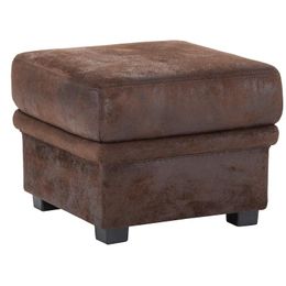 OTTO home Hocker &raquo;Savona, B: 58 cm&laquo; individuell zu kombinieren braun Microfaser in Antiklederoptik B/H/T: 58cm x 45cm x 58cm, Microfaser