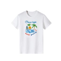 Lapaplus Shirt 'Women Watercolor Tropical Island Print T-Shirt' Damen Gr&ouml;&szlig;e L wei&szlig;