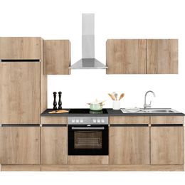 Optifit K&uuml;chenzeile &raquo;Roth&laquo; Breite 270 cm, wahlweise mit E-Ger&auml;ten, mit Push-to-Open-Funktion beige B/H/T: 270cm x 206,8cm x 60cm, ohne E-Ger&auml;te