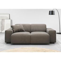 Home Affaire 2-Sitzer &raquo;Glimminge auch in Breitcord + Feincord + Easy care-Bezug&laquo; besondere Kedern&auml;hte,, Zierkissen grau 95% Polyester, 5% Nylon B/H/T: