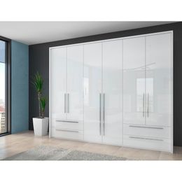 OTTO home Dreht&uuml;renschrank &raquo;Piano, inklusive Rahmen und Beleuchtung, soft-close-Funktion&laquo; 277 oder 322cm breit, 226cm hoch, mit 4 Schubladen, UV 