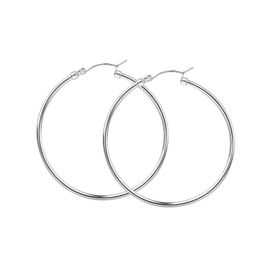 Firetti Damen Paar Creolen &raquo;Schmuck Geschenk Edelstahl Ohrschmuck Ohrringe&laquo; silber 50mm, Edelstahl