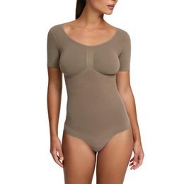 cfab Shapingbody 'T-Shirt Bodysuit Sculpting Shapewear mit String' Damen Gr&ouml;&szlig;e XXXL taupe