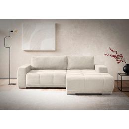 OTTO home Ecksofa &raquo;Bolero L-Form, B: 241 cm, Couch & Wohnlandschaft&laquo; wahlweise mit Schlaffunktion & Bettkasten beige 96% POLYESTER (PES)/4% POLYAMID(
