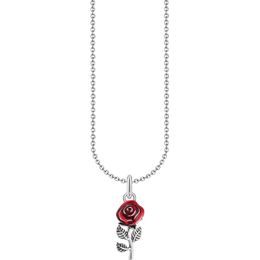 Thomas Sabo Damen Thomas Sabo Kette mit Anh&auml;nger &raquo;Rosen-Anh&auml;nger&laquo; bunt 45, Silber 925 (recycelt)