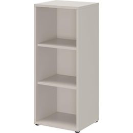 FMD Aktenregal &raquo;Calvi&laquo; in 2 H&ouml;hen, viel Staur., verstellb. B&ouml;den, erweiterbar, Breite: 47 cm beige Holzwerkstoff B/H/T: 47cm x 111cm x 40cm, 3 Stk.