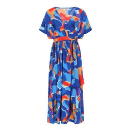Aleida Kleid Damen Gr&ouml;&szlig;e 36 blau / nachtblau / orange Sommerkleid