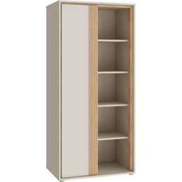 FORTE Mehrzweckregal B/H/T 76,3/164,9/50,2 beige Holzwerkstoff B/H/T: 76,3cm x 164,9cm x 50,2cm, offene F&auml;cher