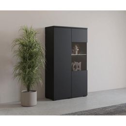 OTTO home Vitrine &raquo;Modo, Breite 80 cm, moderner griffloser Vitrineschrank&laquo; Vitrine mit viel Stauraum, Einlegeb&ouml;den verstellbar, Glast&uuml;r FSC -