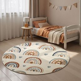 Hanse Home Kinderteppich &raquo;Bowie&laquo; rund 10 mm H&ouml;he Pflegeleicht, Weich, Kinderzimmer, Spielteppich, Spielunterlage Polypropylen &Oslash; 160cm 1 Stk., 10mm, &Oslash; 