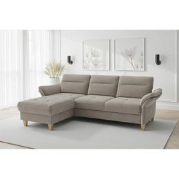 Sit & More sit&more Ecksofa &raquo;Pamela, L-Form, B:230 cm&laquo; mit Federkern und Liegefl&auml;che aus Originalstoff 100% Polyester B/H/T: 230cm x 90cm x 164cm, Chenille, 