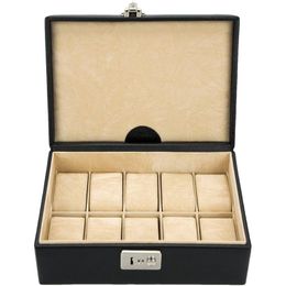 Windrose Damen Windrose Uhrenbox &raquo;Beluga, 803859.08&laquo; Uhrenaufbewahrung, Uhrenetui, max. &Oslash;Uhren 34mm,Armbanduhr,Geschenkidee schwarz Einheitsgr&ouml;&szlig;e