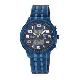 ETT Herren ETT Funkchronograph &raquo;Hunter&laquo; Armbanduhr, Solar, Herrenuhr, Edelstahlarmband, analog, digital Einheitsgr&ouml;&szlig;e