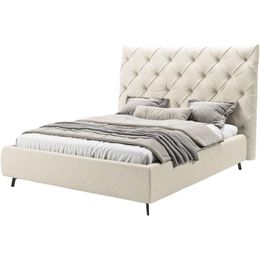 Home Affaire Polsterbett &raquo;Maxime, in 4 Breiten bis 200cm, auch in Leder&laquo; Kopfteilh&ouml;he 143 cm, belastbar bis 280 kg, auch in &Uuml;berl&auml;nge 220cm beige 96% 