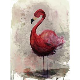 Livingwalls living walls Fototapete &raquo;ARTist Flamingo&laquo; Vlies, Wand, Schr&auml;ge rosa Vlies B/L: 2m x 2,7m