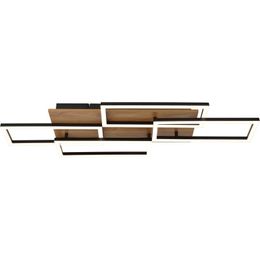 Globo LIGHTING Deckenleuchte &raquo;JEFFRY&laquo; LED-Modul 1 Stk. warmwei&szlig; - kaltwei&szlig; Deckenlampe Wohnzimmer-Leuchte Schlafzimmer-Leuchte Flur K&uuml;che schwarz H: 