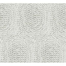 ARCHITECTS PAPER Vliestapete &raquo;Alpha&laquo; gemustert gl&auml;nzend matt glatt Tapeten mit Punkten Tapete Geometrisch Tapeten Wohnzimmer modern Flur grau Vlies B/L: 0,53m x 10,05m