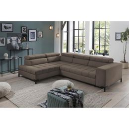 exxpo - sofa fashion Ecksofa &raquo;Bocco, hochwertige Verarbeitung, toller Sitzkomfort, bequem, L-Form&laquo; wahlweise mit Bettfunktion u. Bettkasten, inkl. 