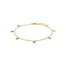 Amor Fu&szlig;kette &raquo;2036447&laquo; mit Zirkonia (synth.) gold Edelstahl Fu&szlig;kette