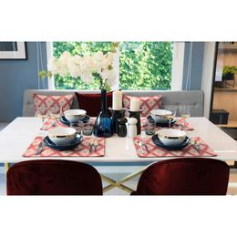 Adam Platzset &raquo;Maroccan Shiraz Light&laquo; GOTS organic,zertifiziert durch CERES 0242,Made in Germany rot Obermaterial: 100% Baumwolle B/L: 40cm x 40cm, 2 Stk.,