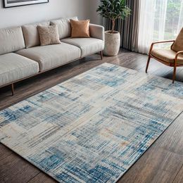 OTTO home Teppich &raquo;Niamh, LAGERR&Auml;UMUNG!&laquo; rechteckig 8 mm H&ouml;he Kurzflor, modernes Design, pflegeleicht, Wohnzimmer beige Polyester B : 80cm 1 Stk., 8mm