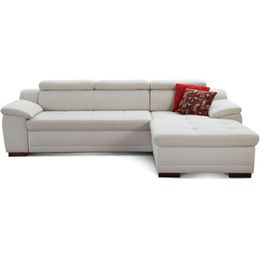 Sit & More sit&more Ecksofa &raquo;Andiamo L-Form&laquo; wahlweise mit Schlaffunktion, inklusive Kopfteilverstellung wei&szlig; Kunstleder SOFTLUX ;Luxus-Microfaser ALTARA NUBUCK 