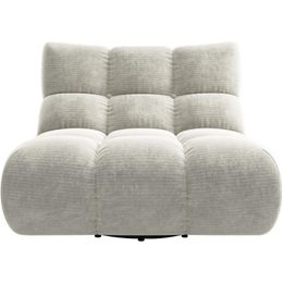 Home Affaire 1,5-Sitzer &raquo;Cozy Bubble, 360&deg; drehbarer Sessel, Breite 107 cm&laquo; mit eleganter Steppung, Rundumbezug & weicher Polsterung wei&szlig; 100% 