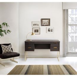 WOODMAN Schreibtisch &raquo;Pimlico&laquo; Holzfurnier aus Eiche, FSC -zertifiziert schwarz B/H/T: 130cm x 75cm x 62cm