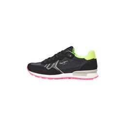 Pepe Jeans Sneaker 'Brit Neon' Damen Gr&ouml;&szlig;e 37 neongelb / schwarz / wei&szlig; Sommerschuhe