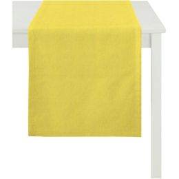 Apelt Tischl&auml;ufer &raquo;ALASKA, LOFT STYLE, Rips Uni&laquo; gelb Baumwolle, Polyester B/L: 48cm x 150cm, 1 Stk., rechteckig
