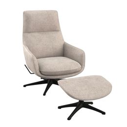 FLEXLUX Drehsessel &raquo;Marinella, Relaxsessel, Entspannung mit Premium-Komfort&laquo; Liegefunktion, drehbar, Fu&szlig; schwarz schwarz 100% Polyester Chenille, B/H/