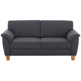 OTTO home 3-Sitzer &raquo;Alta&laquo; mit Federkern und Kontrastnaht, F&uuml;&szlig;e Buche eichefarben grau Struktur fein ( 100% Polyester);Luxus-Microfaser ALTARA NUBUCK (
