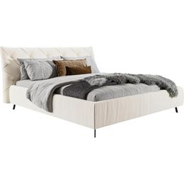 Home Affaire Polsterbett &raquo;Elloree, in 4 Breiten bis 200cm, auch in Leder&laquo; Kopfteilh&ouml;he 105 cm, belastbar bis 280 kg, auch in &Uuml;berl&auml;nge 220cm beige 100