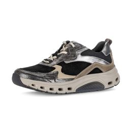 Rollingsoft Damen rollingsoft Keilsneaker , Plateau, Schn&uuml;rschuh, Halbschuh mit Wechselfu&szlig;bett schwarz 36
