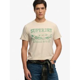 Superdry & Co T-Shirt 'Retro Outdoor' Herren Gr&ouml;&szlig;e L braun / tanne