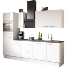 Optifit K&uuml;che &raquo;Klara&laquo; Breite 270 cm, wahlweise mit E-Ger&auml;ten schwarz-wei&szlig; B/H/T: 270cm x 60cm, ohne E-Ger&auml;te