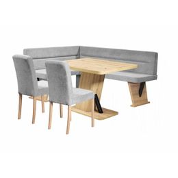 Home Affaire Eckbankgruppe &raquo;Laros Sitzgruppe, Eckbank, St&uuml;hle, Tisch&laquo; Set, 4tlg Set, perfekt f&uuml;r K&uuml;che, Esszimmer, Wohnzimmer, Bestseller grau 100% 