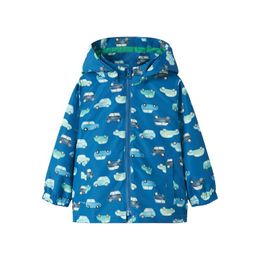 name it Jungen Outdoorjacke &raquo;NMMMAX JACKET LI AOP NOOS&laquo; mit Kapuze reflektierende Details, wasserabweisend blau 110
