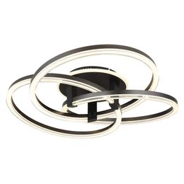 Globo LIGHTING Deckenleuchte &raquo;TRIS&laquo; LED-Modul 1 Stk. warmwei&szlig; - kaltwei&szlig; Deckenlampe Wohnzimmer-Leuchte Schlafzimmer-Leuchte Flur K&uuml;che &Oslash; 78cm H: 25cm