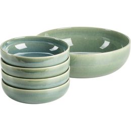 M&auml;ser M&Auml;SER Salatsch&uuml;ssel &raquo;Elina Uno, Salatsch&uuml;ssel-Set, aus Steinzeug&laquo; 5 Stk. aus Steinzeug gr&uuml;n Steinzeug &Oslash; 26cm