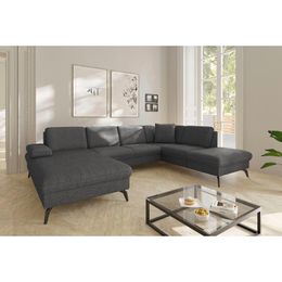Sit & More sit&more Wohnlandschaft &raquo;Morris Jubi U-Form, B: 300 cm&laquo; mit Armteilfunktion & 1 Zierkissen, optional Schlaffunktion grau 100% Polyester B/H/T: 300cm x