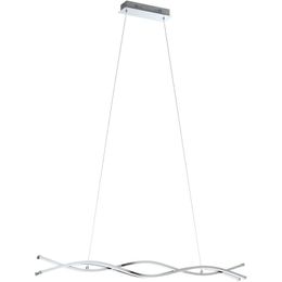 Eglo H&auml;ngeleuchte &raquo;LASANA 2 H&auml;ngelampe, chrom, wei&szlig;, Pendelleuchte, 3-flammig, modern&laquo; LED-Board Warmwei&szlig; Wohnzimmer, Esszimmer, minimalistisch, 