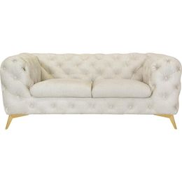 Home Affaire Chesterfield-Sofa &raquo;Glynis&laquo; aufw&auml;ndige Knopfheftung, moderne Chesterfield Optik, Fu&szlig;farbe w&auml;hlbar beige Struktur (100% Polyester);